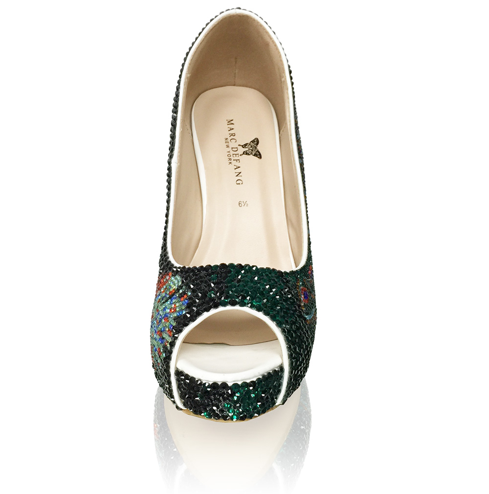 Marc Defang Exclusive Luxury Peacock Bridal Heels