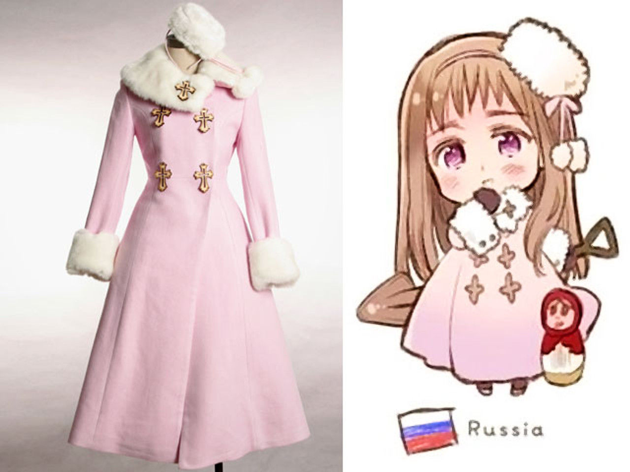 Ivan Braginsky (female, Russia), APH Hetalia, Axis Powers, Fine Wool Coat Ivan Braginsky (female, Russia), APH Hetalia, Axis Powers, Fine Wool Coat
