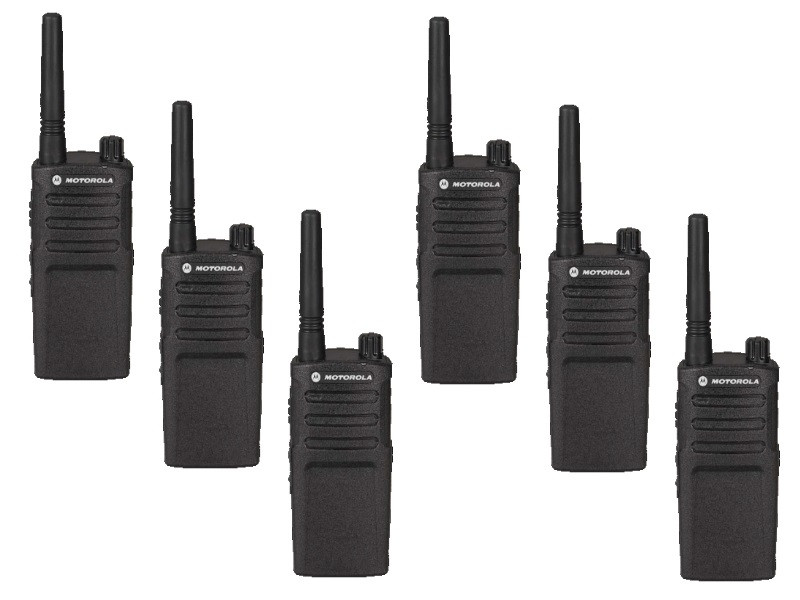 Six pack of MURS Motorola RMM2050 VHF Two Way Radio 2W 5CH Handheld ...