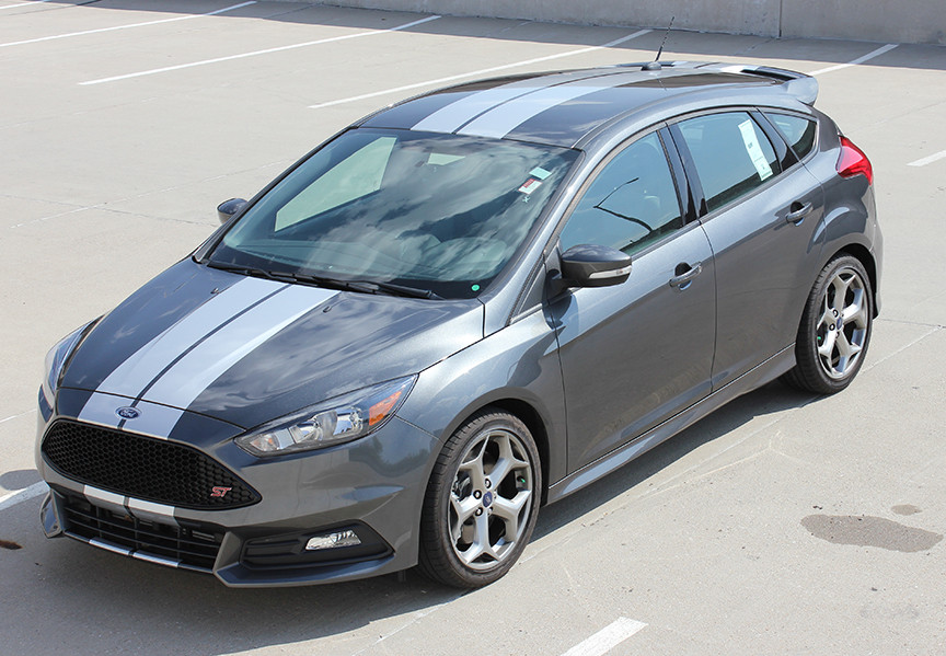 2015-2018 Ford Focus Target Rally Stripe Kit - Stripeman.com