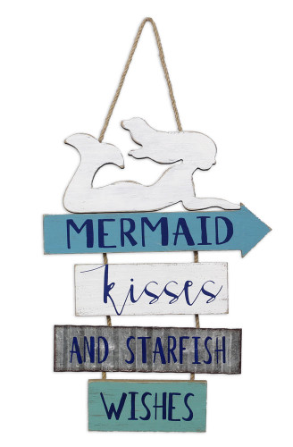 Mermaid Wall Signs - Mermaids Welcome Sign - California Seashell Co