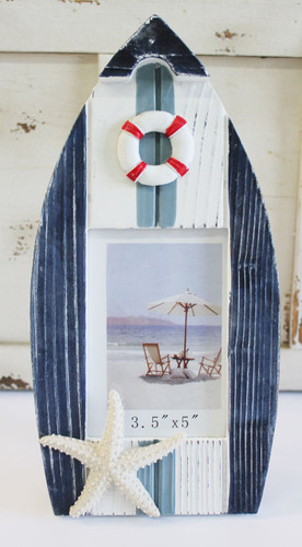 Blue White Wood Boat Picture Frame Nautical Photo Frame Coastal blue-white-wood-boat-picture-frame-nautical-photo-frame-coastal
