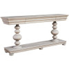 Belgian Cottage Balustrade Console Table - Antiqued White | Zin Home