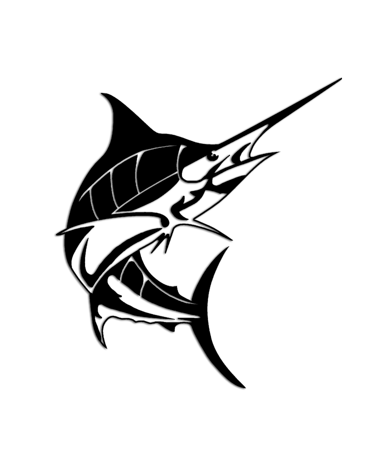 Blue Marlin Fish Sticker - Aftershock Decals