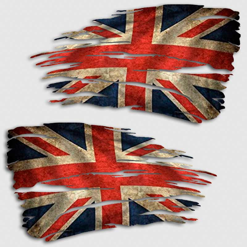 Tattered British Flag Decal | Distressed Union Jack Britain Sticker