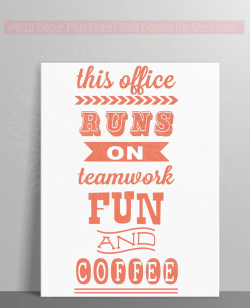 In This Office We Are Team Vinyl Decals Wall Stickers Art Work Decor Quotes