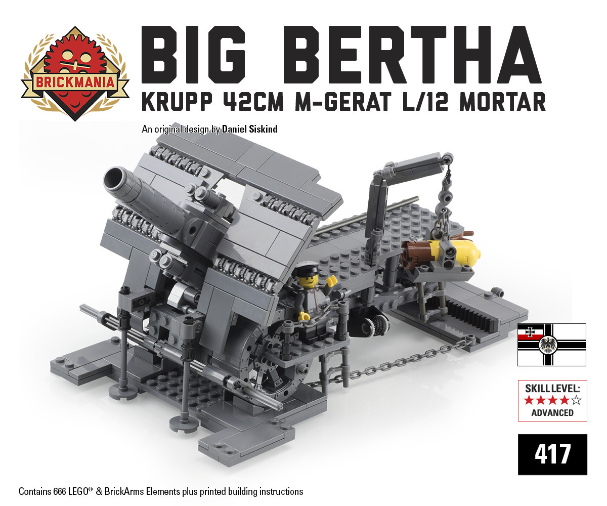 "Big Bertha" Krupp 42cm M-Gerat L/12 Mortar - Brickmania Toys
