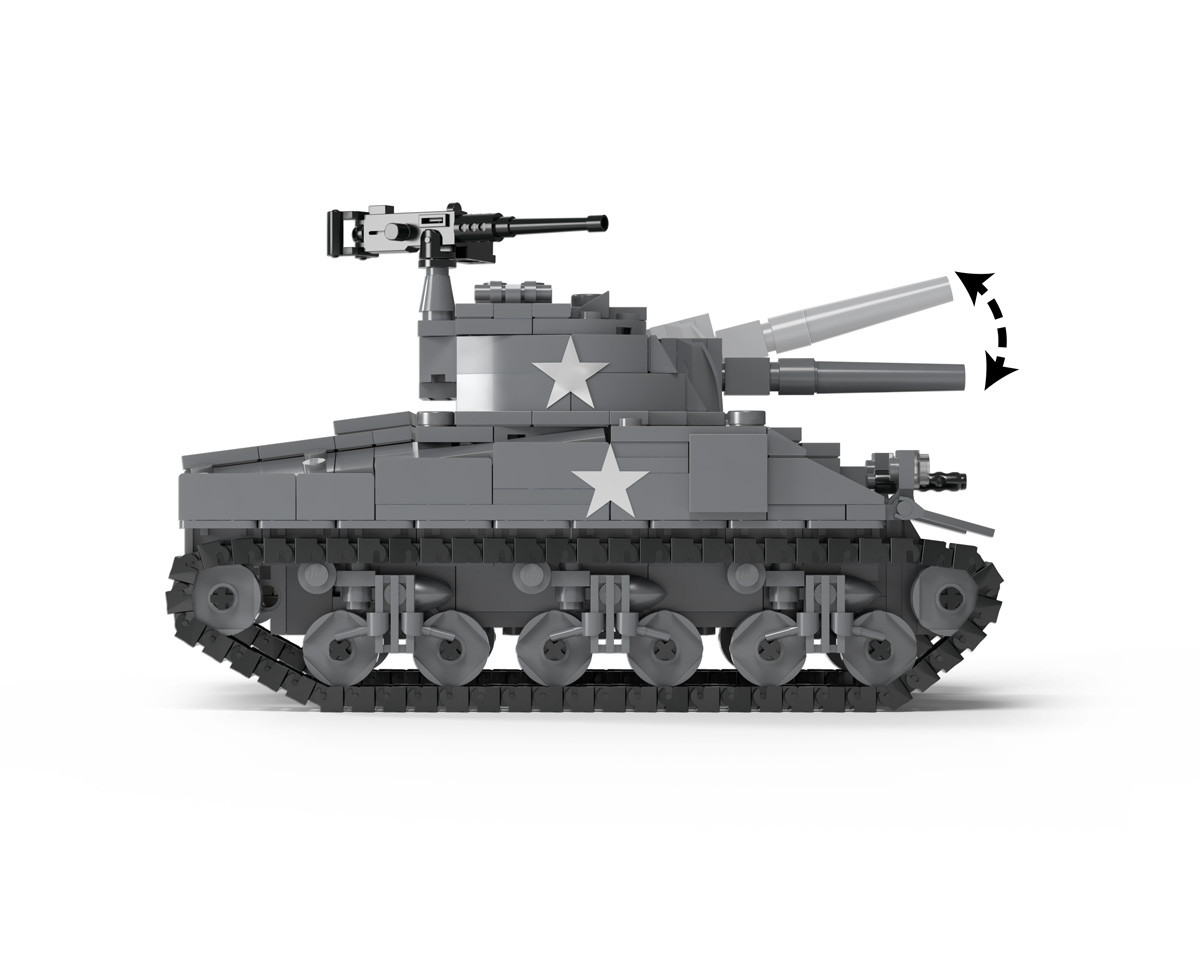 M4 Sherman - Allied Medium Tank (2018) - Brickmania Toys