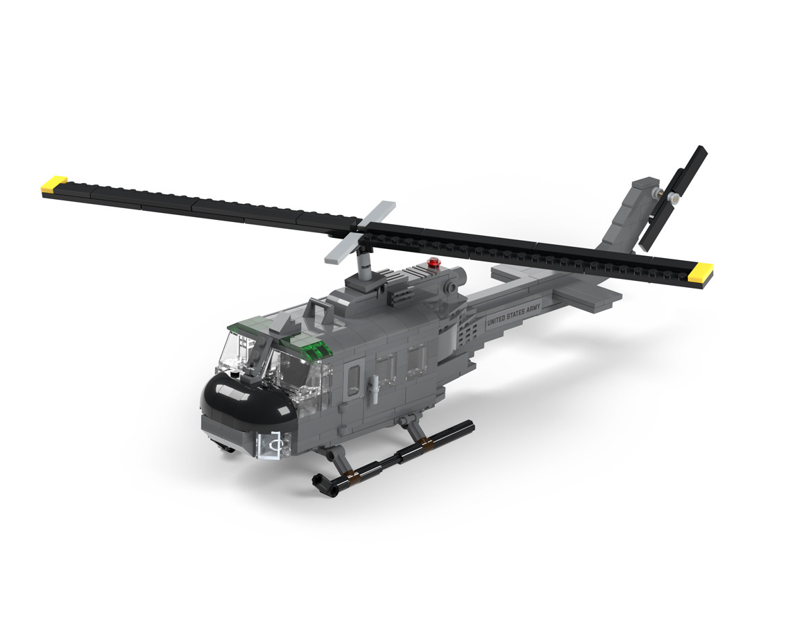 UH-1D "Huey" - Multipurpose Utility Helicopter - Brickmania Toys