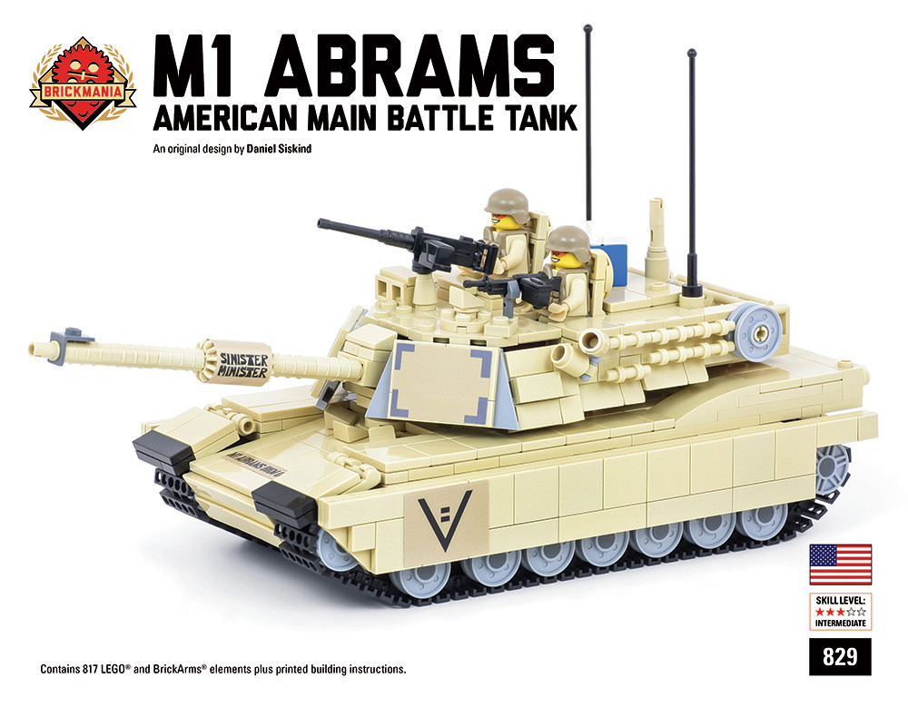 M1 Abrams Main Battle Tank (Tan) - Brickmania Toys