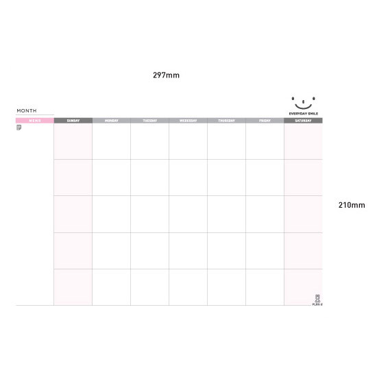 PlanD Wide & Smart monthly desk note planner scheduler