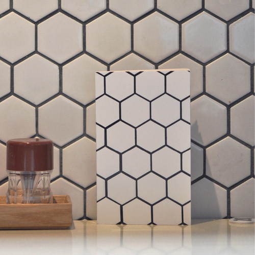 Paperpack White Hexagon paperback plain notebook - fallindesign