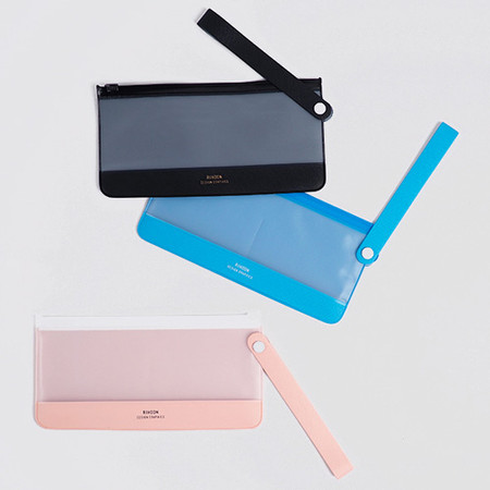 Iconic Split translucent pocket zip lock pouch set - fallindesign