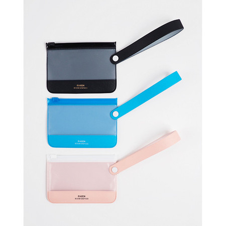 Iconic Split translucent pocket zip lock pouch set - fallindesign