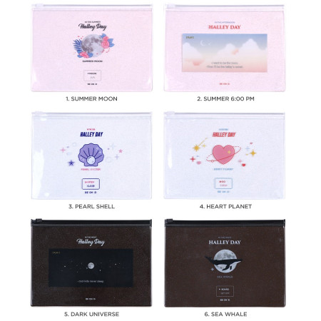 Iconic Split translucent pocket zip lock pouch set - fallindesign