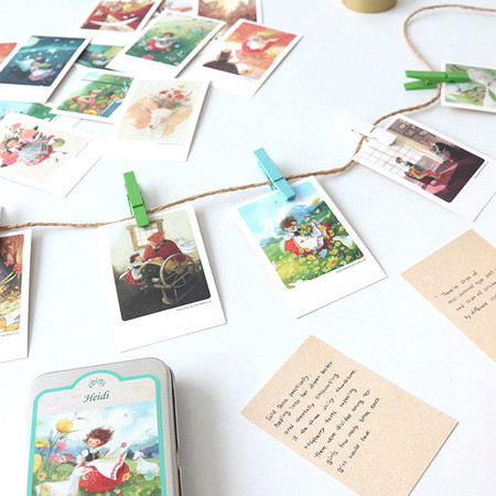 Indigo Classic fairy tale Pinocchio small postcard with stickers