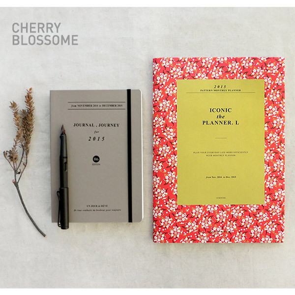 2015 Iconic Pattern monthly large dated planner scheduler
