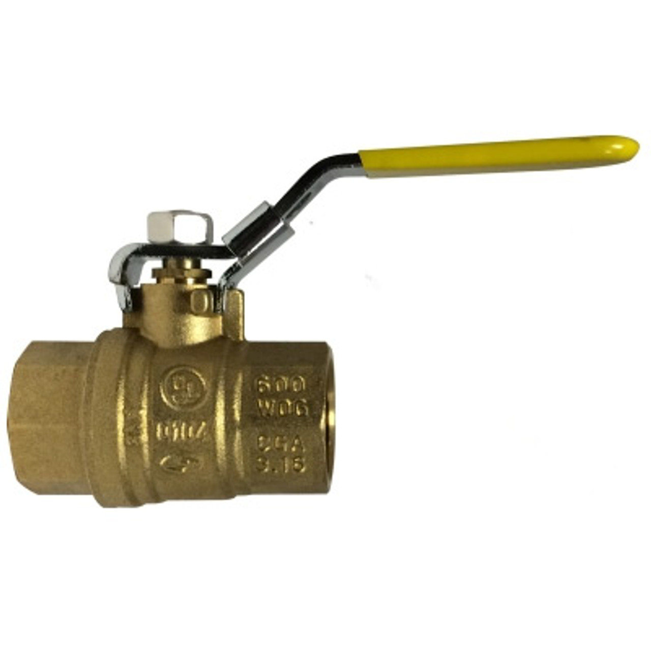 3 4 600 WOG Full Port Ball Valve Forged Brass Locking Handle 3-4-600-wog-full-port-ball-valve-forged-brass-locking-handle