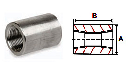 Pipe Fittings - 3000 lb. Forged Stainless Steel Threaded Full Couplings