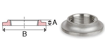 Pipe Fittings - Stainless Steel 4" Weld Spud NPT 150# 316SS
