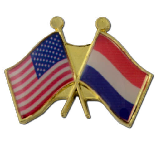 state flags crossed lapel pin