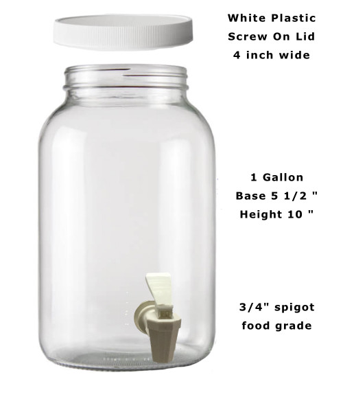 Large Glass Brewing Jar 10 liter (2 1/2 Gal) - Happy Herbalist
