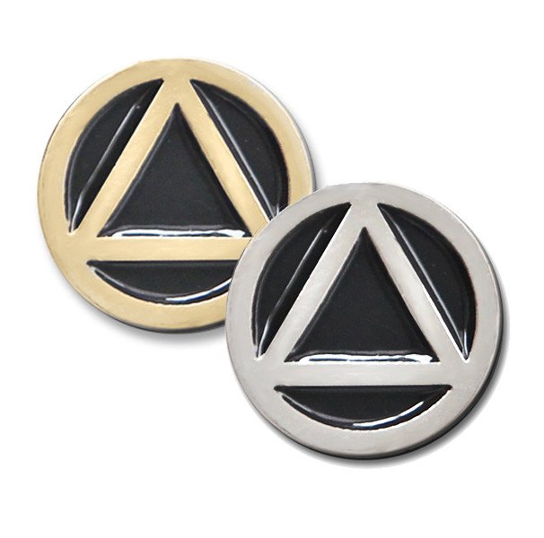 AA Circle / Triangle 3/8" Lapel Pins - Doing It Sober