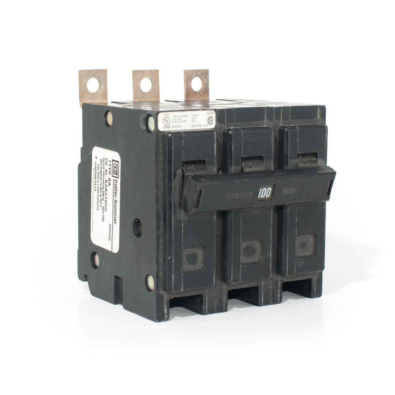 Eaton Cutler-Hammer 100A Three Pole 'BA' Bolt-On Breaker - TremTech ...