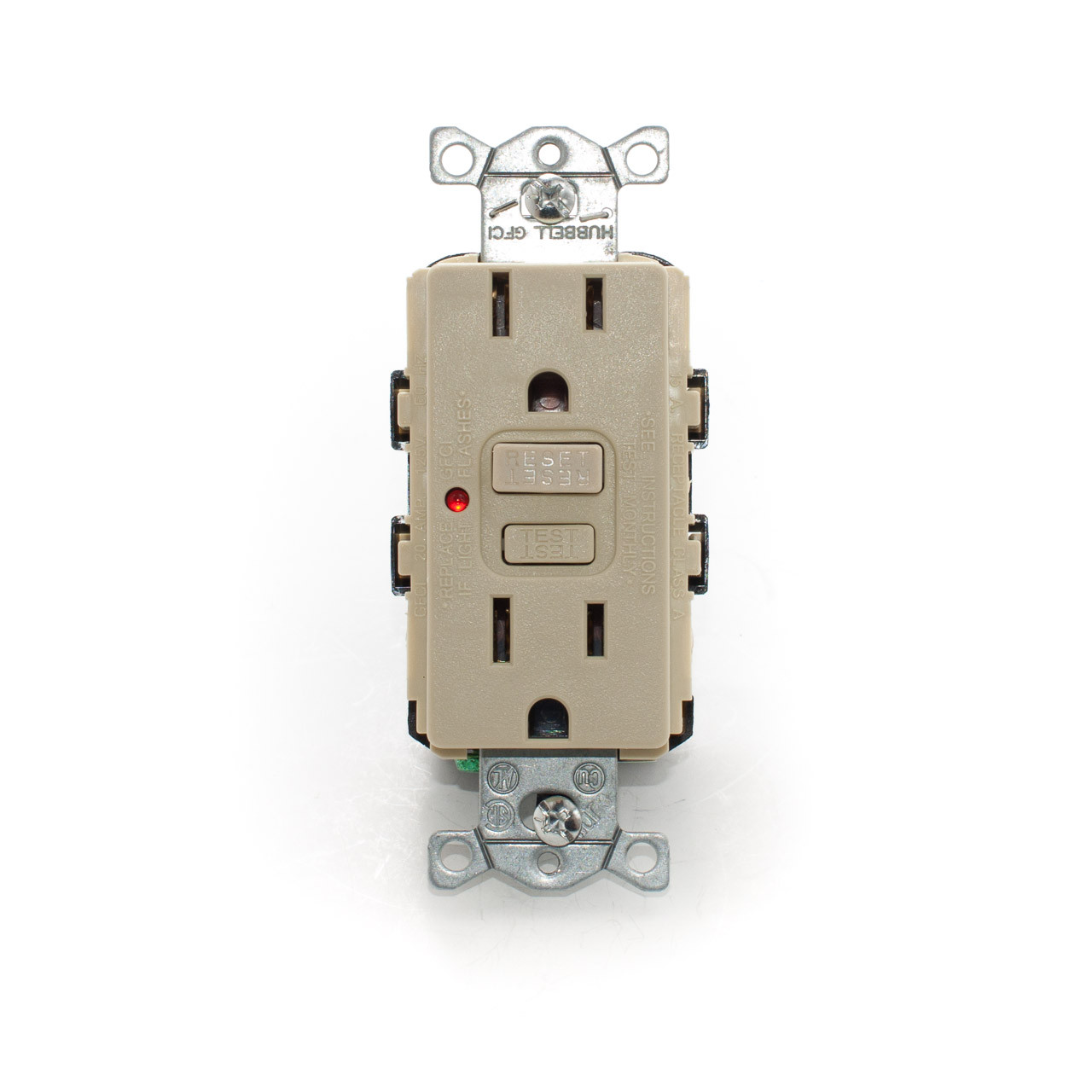 15A GFCI Receptacle, Ivory - TremTech Electrical Systems Inc