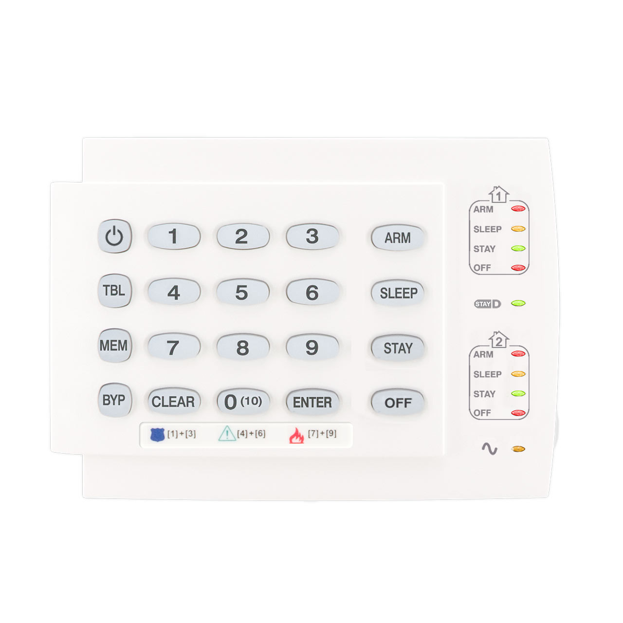 Paradox K10H 10-Zone Hardwired LED Keypad, English (Horizontal ...