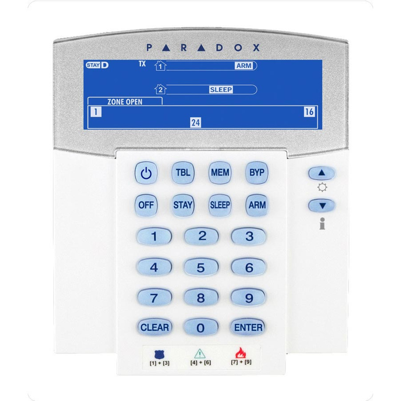Paradox K37 32 Zone Wireless Lcd Keypad 433mhz English Tremtech