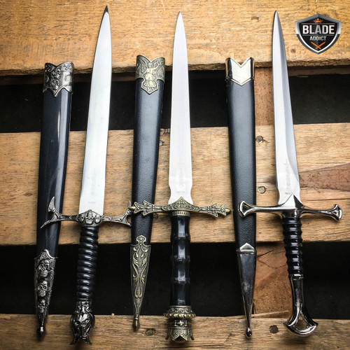 11" Dark Assassin Stainless Steel Medieval Short Sword Dagger w/ Sheath ...