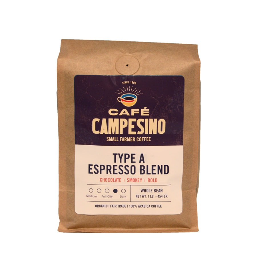 Buy Type A Espresso Roast Coffee Blend Fair Trade Organic Buy Type A Espresso Roast Coffee Blend Fair Trade Organic