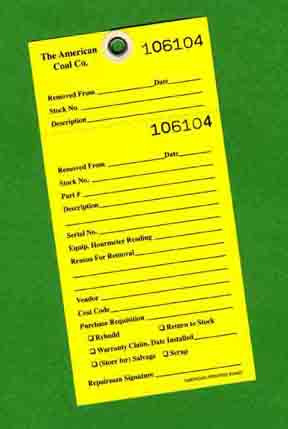 3 1/2" x 7" Custom Numbered Weatherproof Tag - APC Solutions / American ...