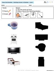 Visual Discrimination - Matching Pictures to Shadows - Fruit (Lv. 2B ...