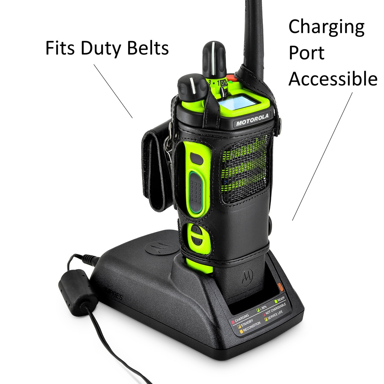 Motorola APX8000XE Belt Carry Holder Case by Turtleback, Black Leather ...