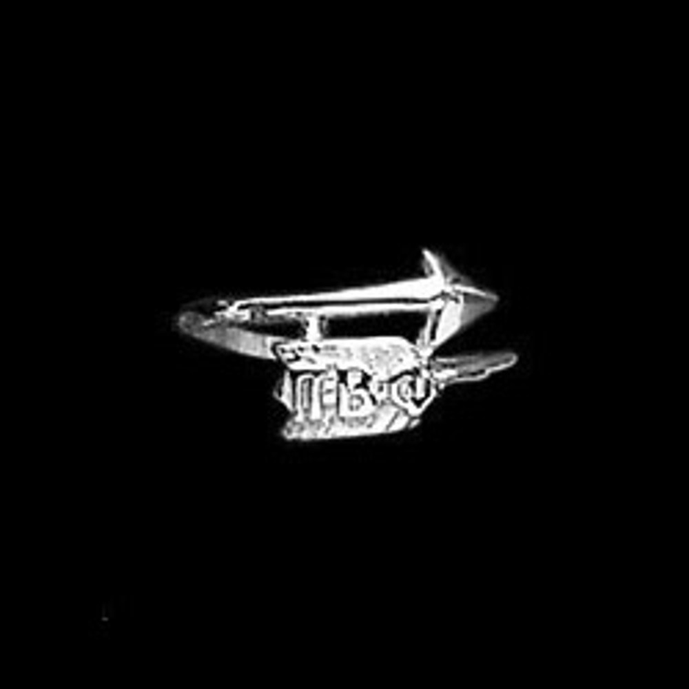 Sterling Silver Pi Beta Phi Arrow Wrap Ring