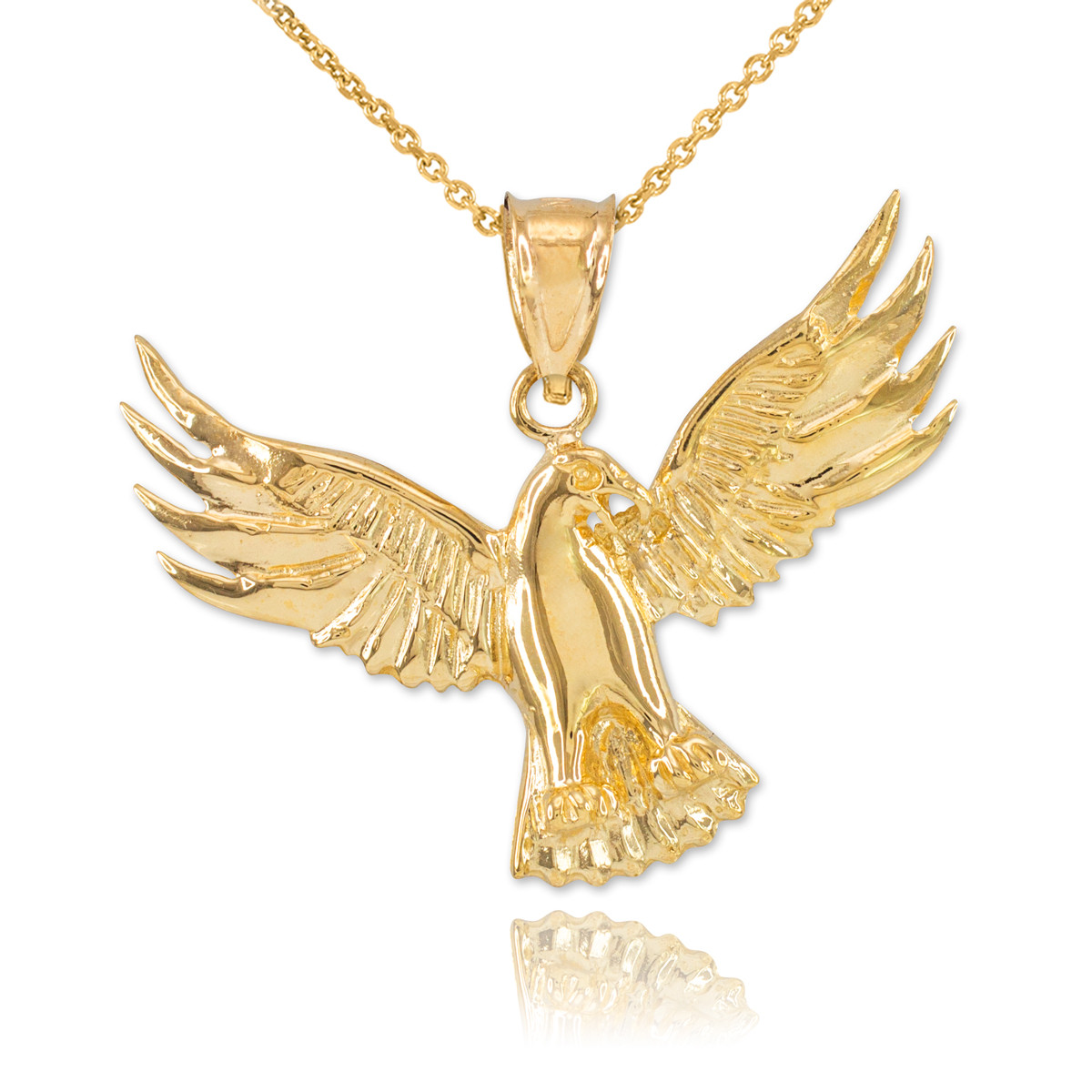 Gold Falcon Pendant Necklace | Falcon Pendants