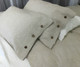 Natural Linen Duvet Cover with Wooden Buttons, Custom Size, Queen/King ...
