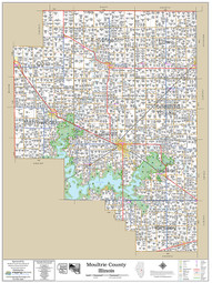 Moultrie County Illinois 2018 Wall Map, Moultrie County Illinois 2018 ...