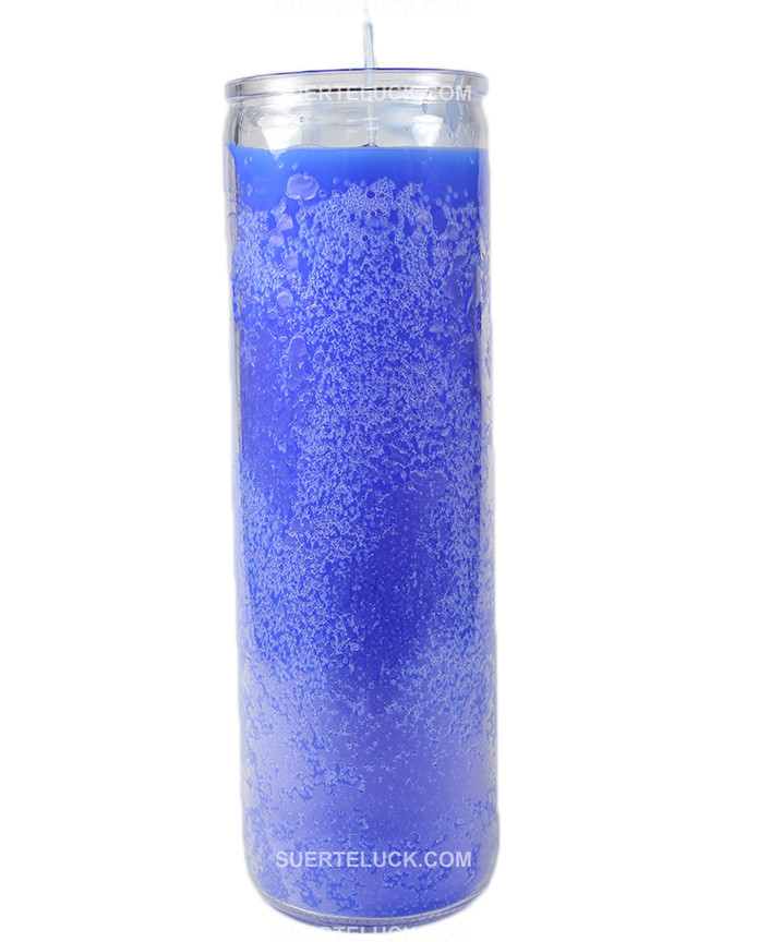 Plain Blue Spiritual Candle - SUERTE·LUCK