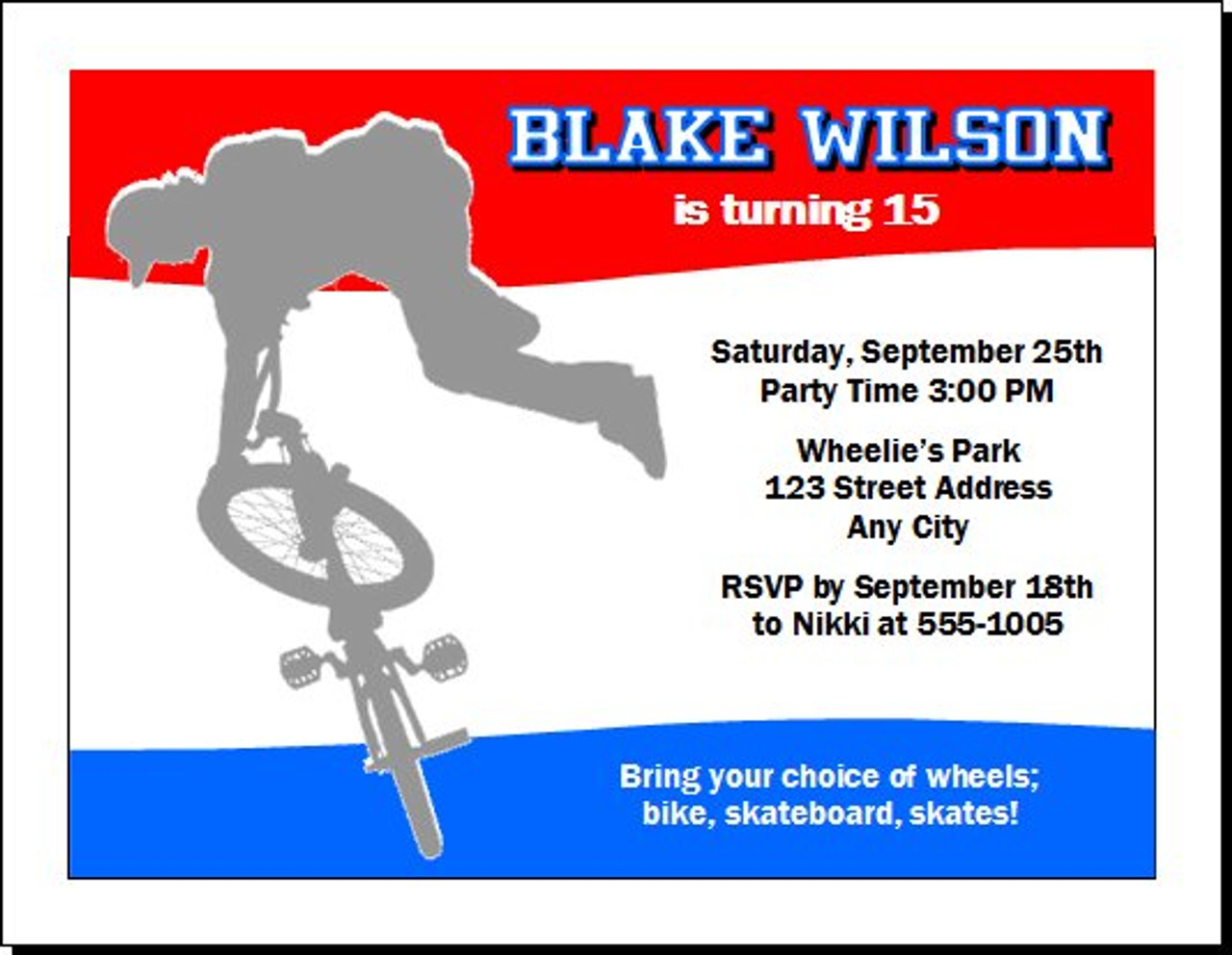 Cyclist Birthday Party Invitation cyclist-birthday-party-invitation