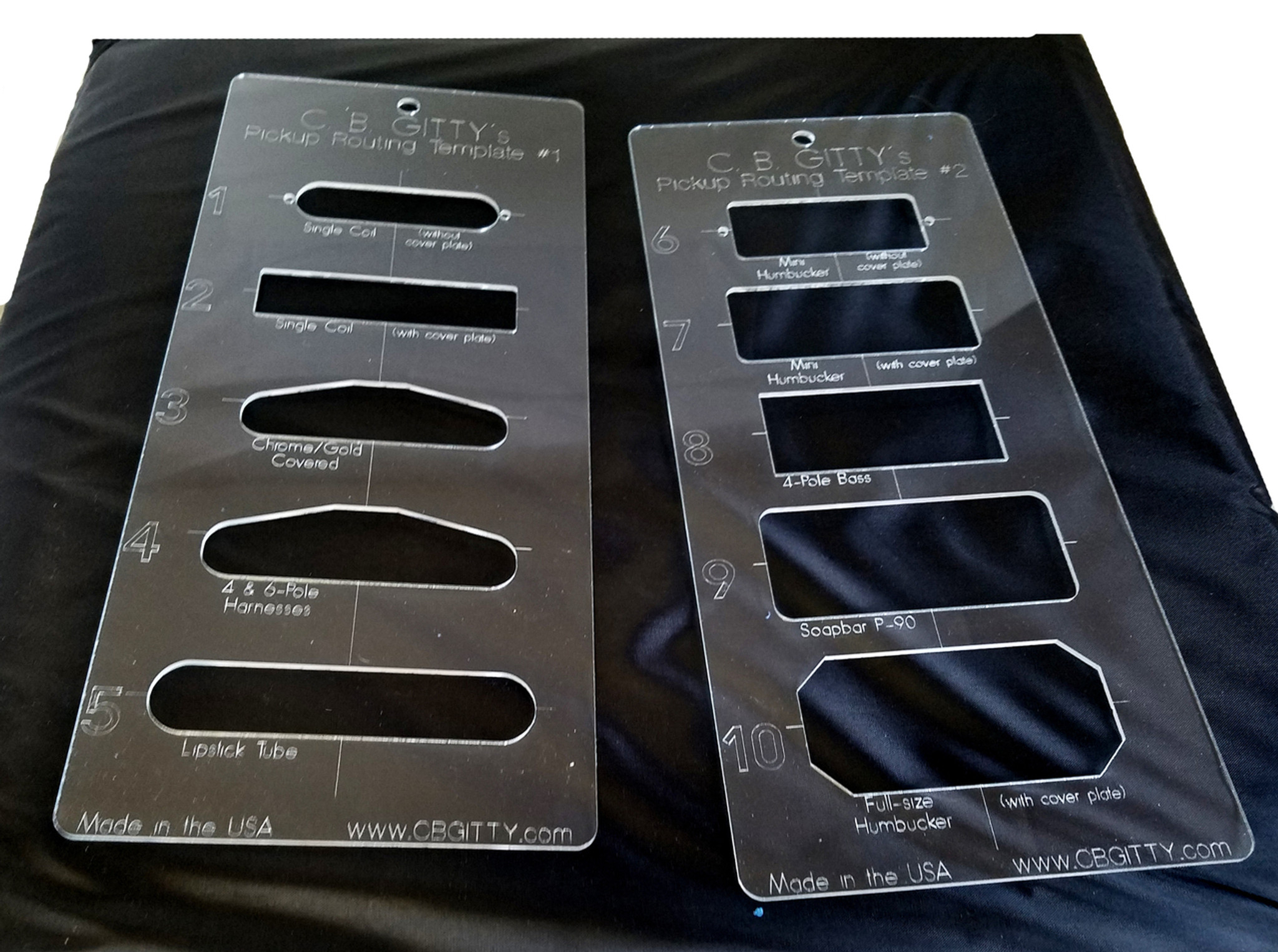 2pc Electric Guitar Pickup Routing Template Set Includes 10 Total 2pc Electric Guitar Pickup Routing Template Set Includes 10 Total