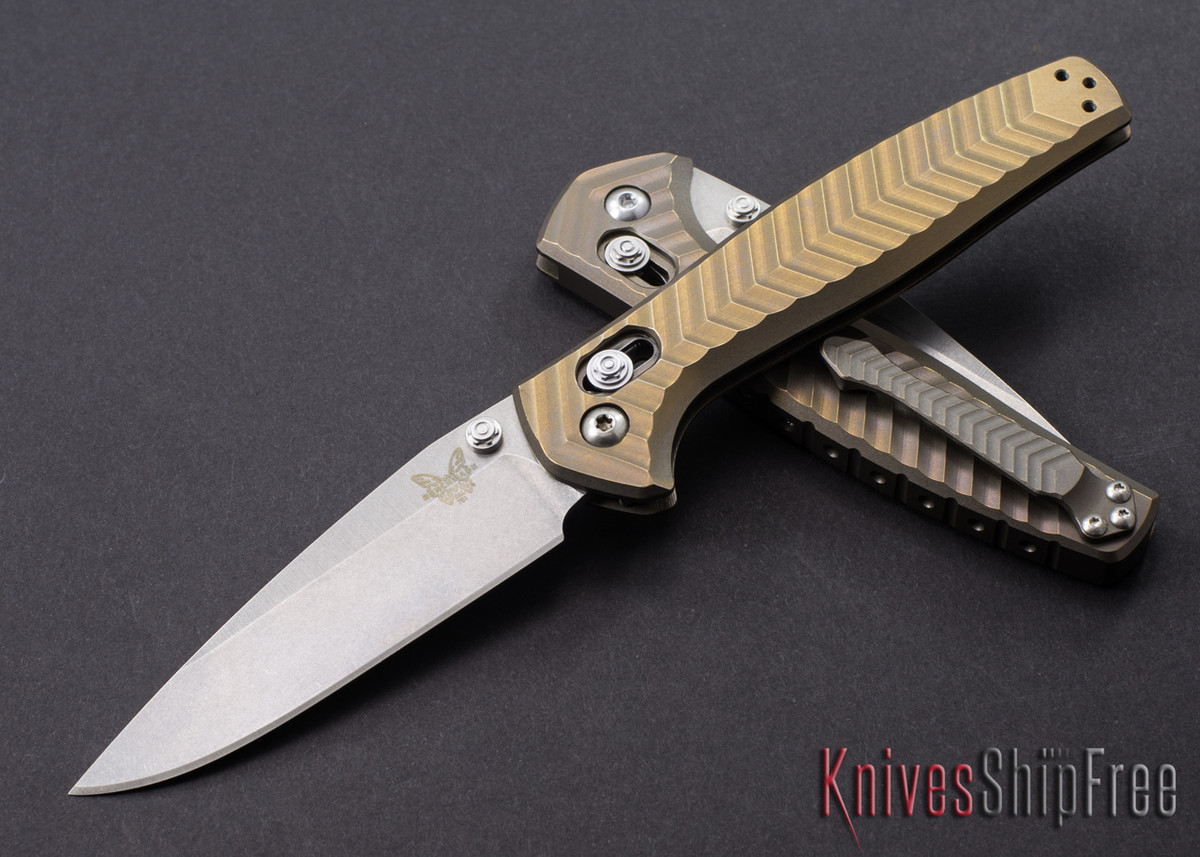 Benchmade Knives: 781 Anthem - Solid Titanium Body - AXIS Lock - CPM ...