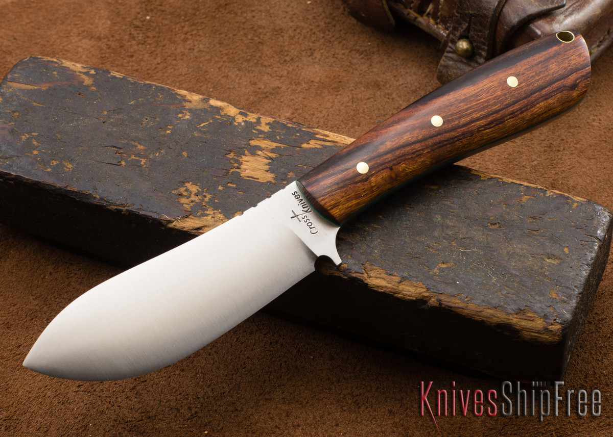 Cross Knives: Nessmuk - Desert Ironwood - Green Liners - Brass Pins ...