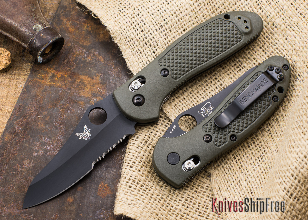 Benchmade Knives: 550SBKHGOD Griptilian - Black Sheepsfoot Blade - OD ...