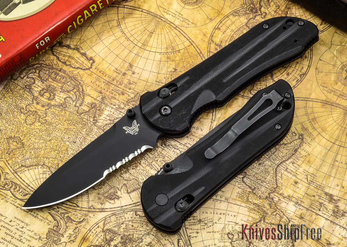 Benchmade Knives: 908SBK Axis Stryker II - Black Blade - Drop Point ...