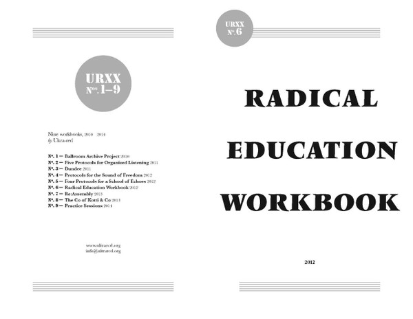 Ultra-Red Workbook 06: Radical Education Workbook [PDF-5] - Half Letter ...