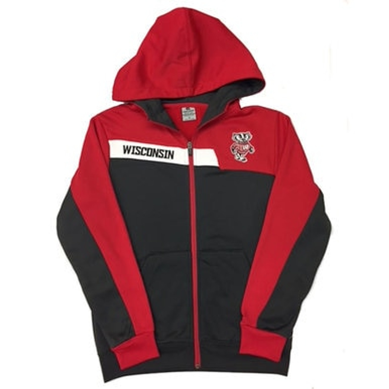 Bucky Badger Full Zip Hoodie - Youth - WisconsinMade Artisan Collective Bucky Badger Full Zip Hoodie - Youth - WisconsinMade Artisan Collective