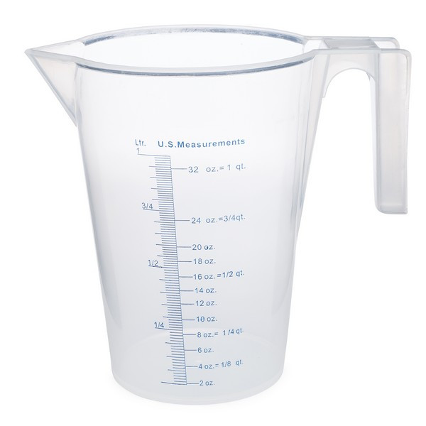 34 oz Clear Plastic Measuring Containers | Freund Container